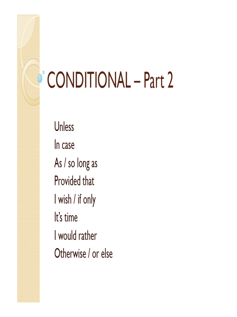Conditional - Part 2 | PDF | Linguistic Morphology | Linguistics