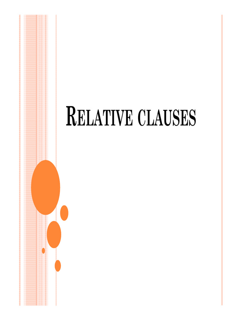 Relative clauses | PDF | Adverb | Preposition And Postposition