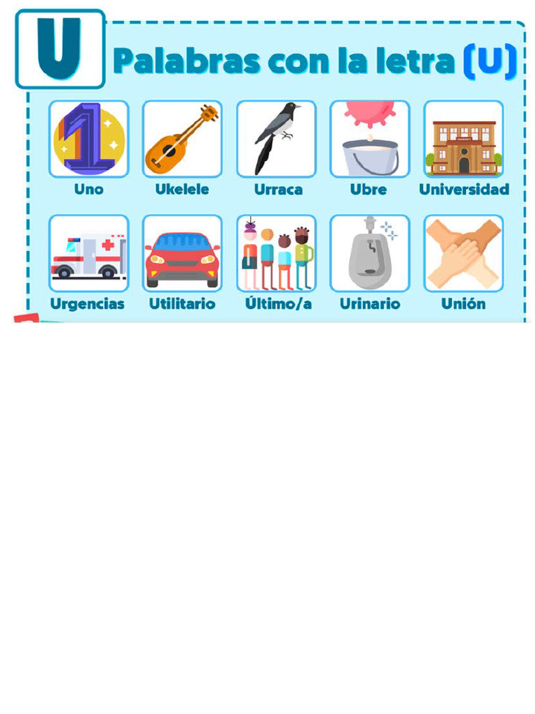 Palabras Con A e I o U | PDF