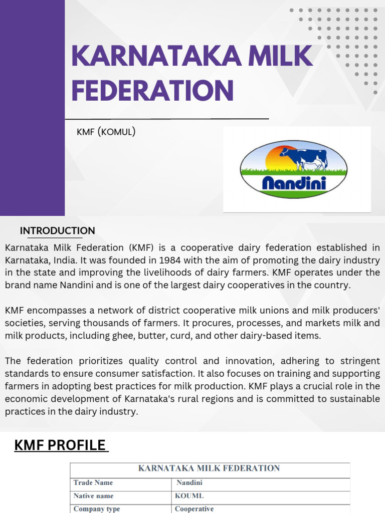 Karnataka Milk Federation | PDF | Dairy | Milk