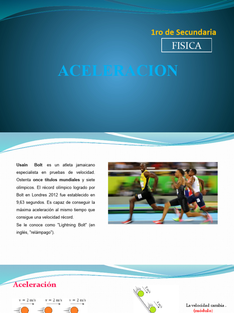Aceleración 1ro Sec | PDF | Aceleración | Velocidad