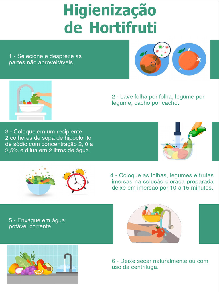 Higienização de Hortifruti | PDF Higienização de Hortifruti | PDF