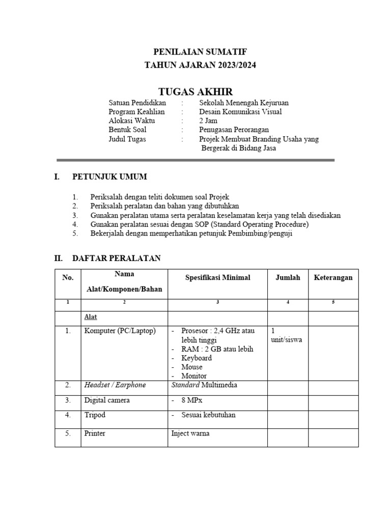 Sumatif Projek Akhir | PDF | Seni