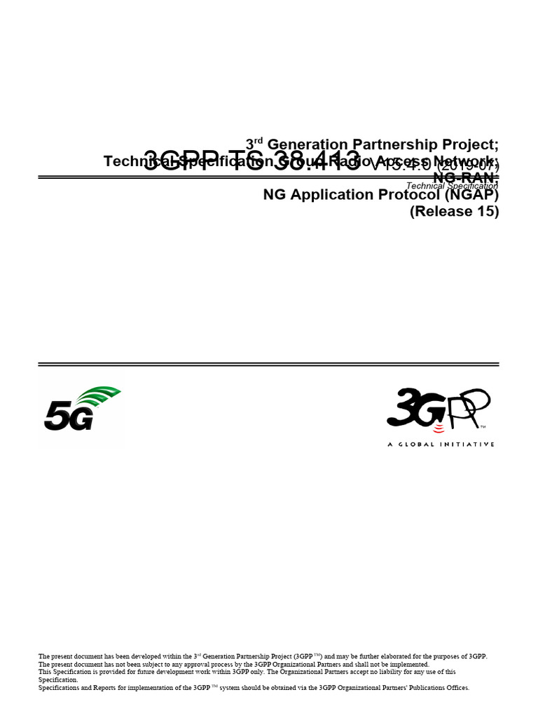 3GPP TS 38.413 | PDF | 3 Gpp | Data Transmission
