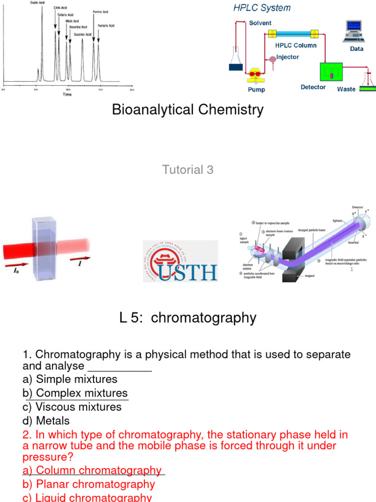 Tutorial 3 | PDF | Chromatography | High Performance Liquid Chromatography