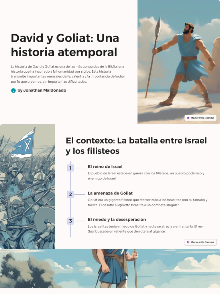 David-y-Goliat-Una-historia-atemporal | PDF | Goliat | David