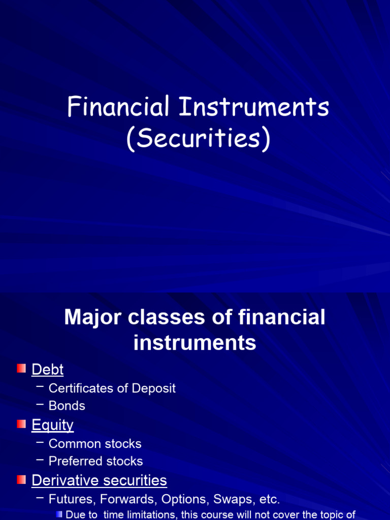 Overview of Financial Instruments | PDF | Credit Rating | Bonds (Finance)