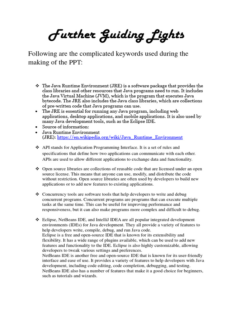 Further Guiding Lights | PDF | Java (Programming Language) | Java ...