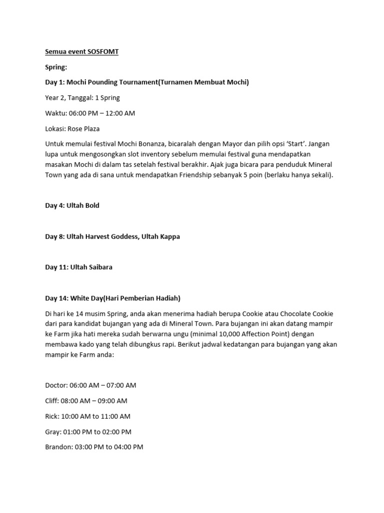 Semua Event SOSFOMT | PDF