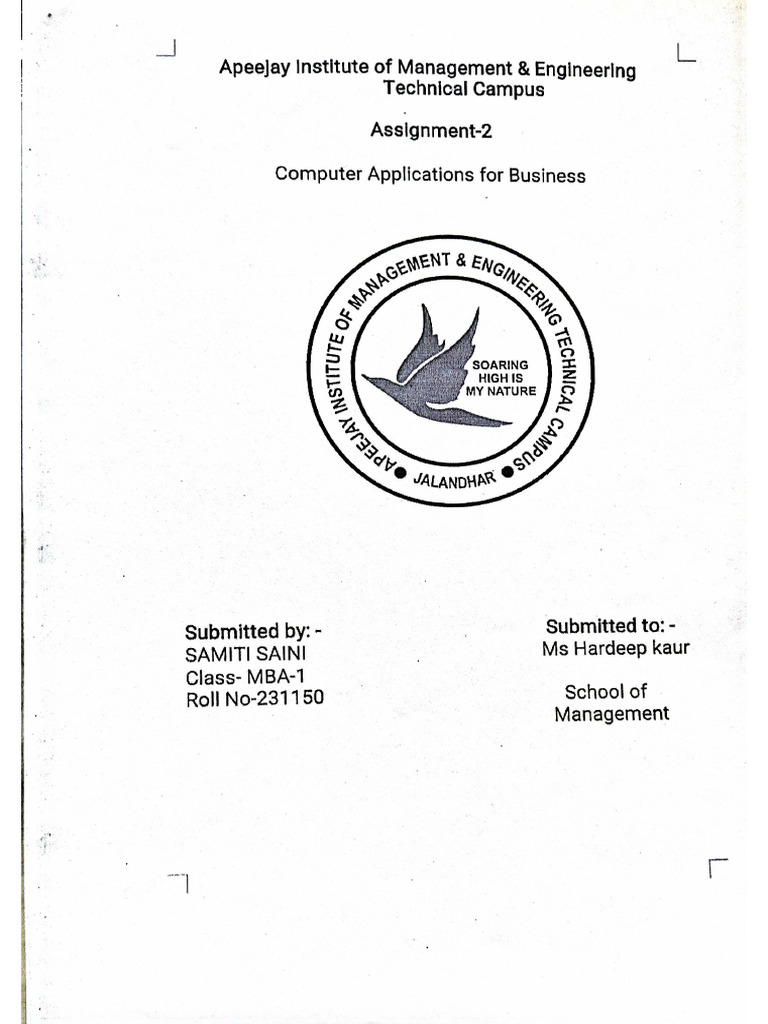 Assignment 2 Computer | PDF