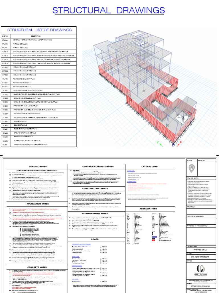 Structural Design Drawings 1706754285 | PDF | Concrete | Foundation ...