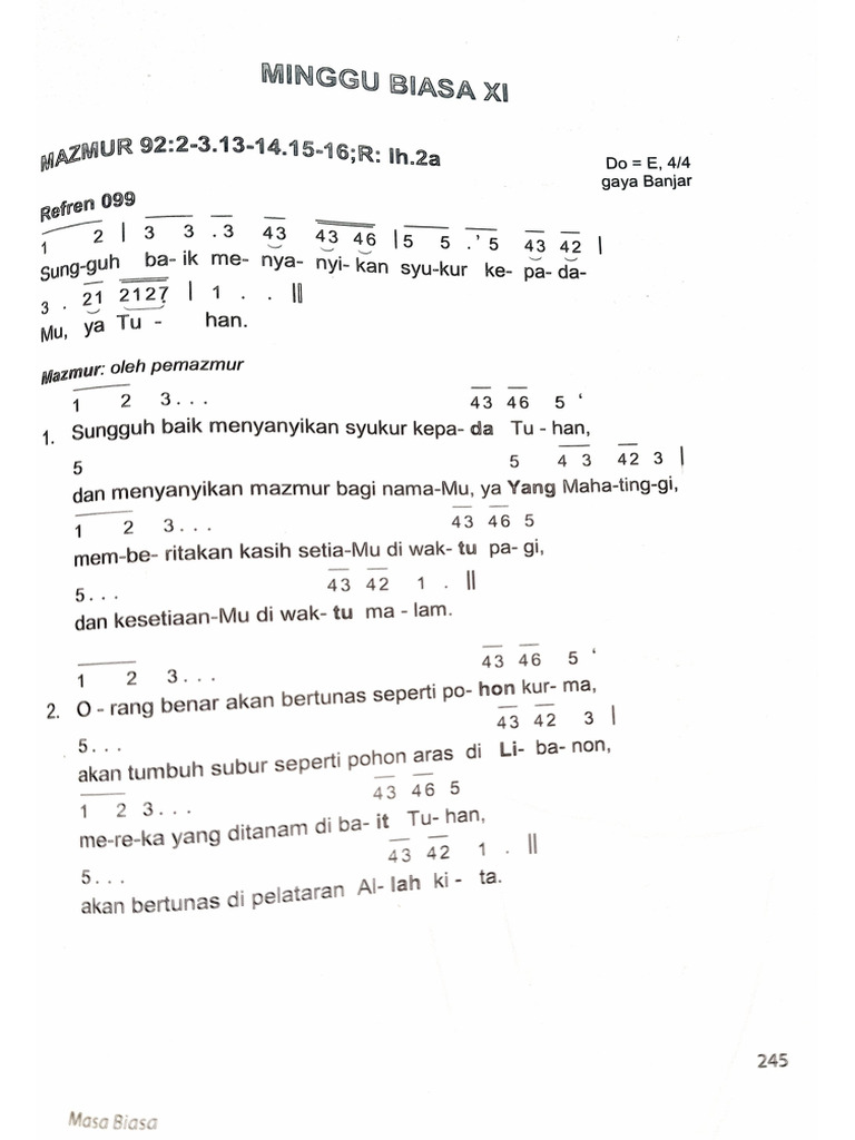 MZM Minggu Biasa XI | PDF