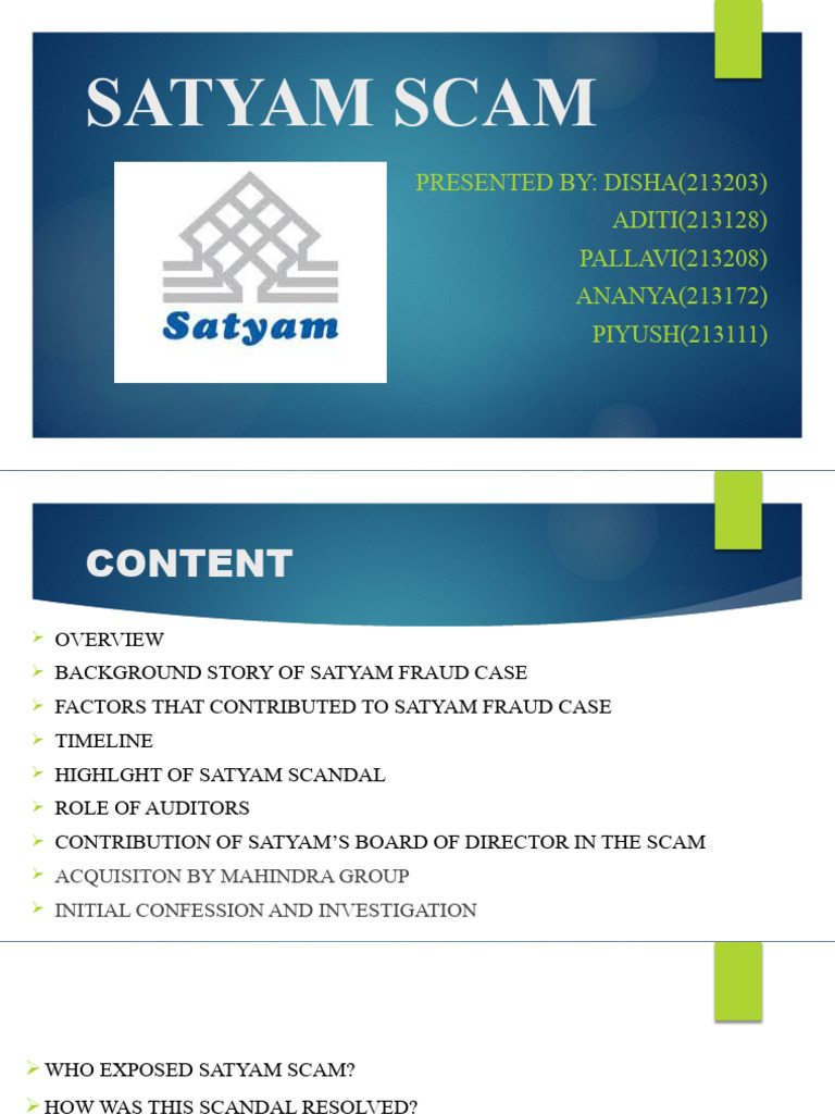 Satyam 1 | PDF | Companies | Business