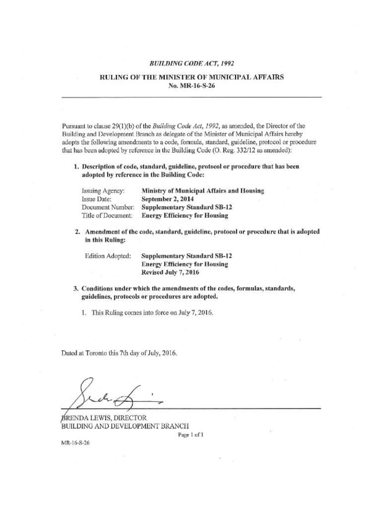 Supplementary Standard SB-12 Energy Efficiency For Housing - Final Update | PDF | Building ...