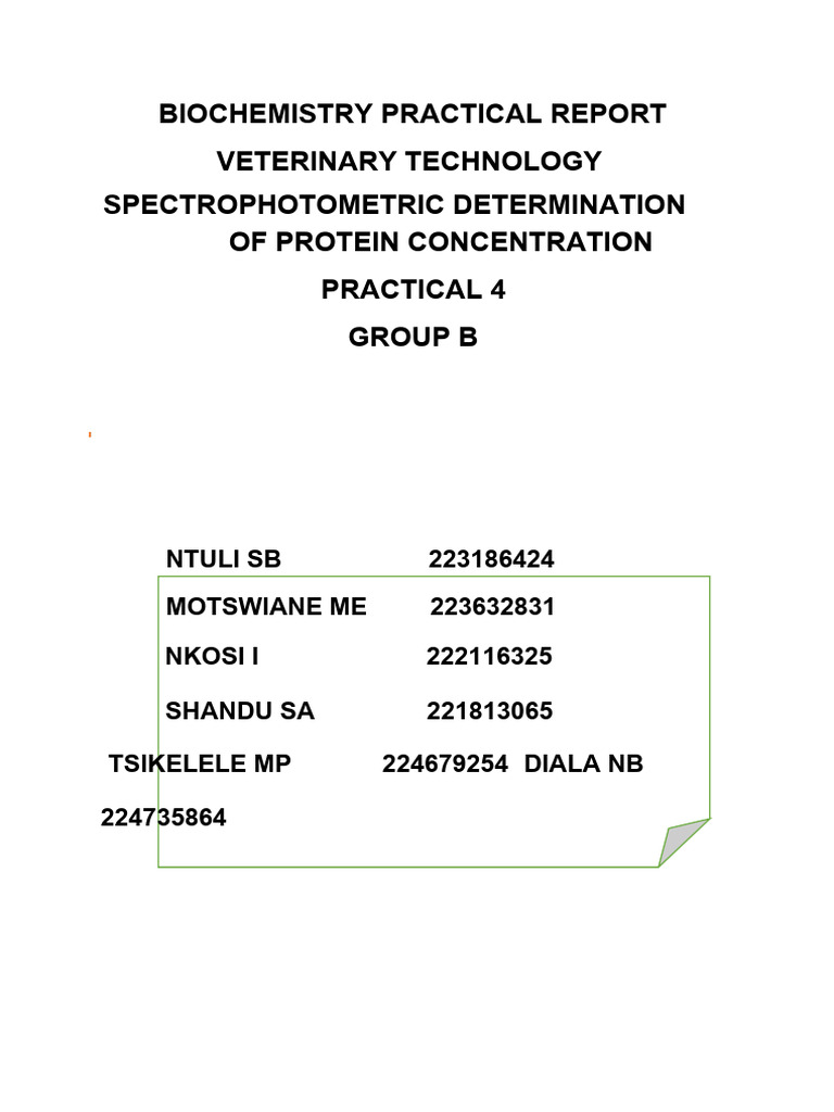 Practical 4 | PDF | Spectrophotometry | Chemistry