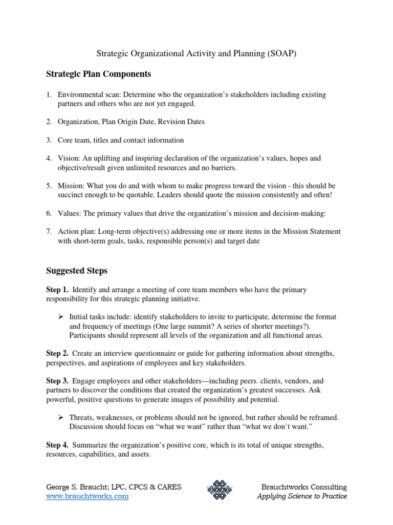 Organizational Activity Strategic Plan | PDF | Strategic Planning ...