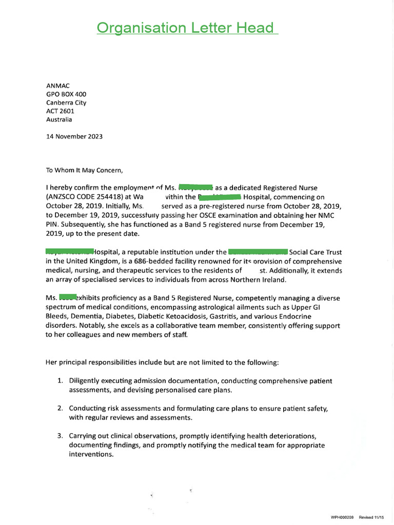 Anmac Reference Sample | PDF