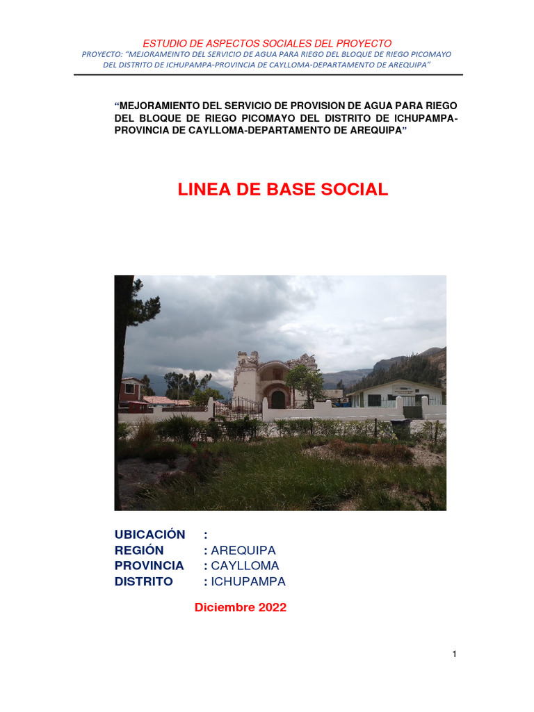 Linea de Base SOCIAL 22 | PDF | Riego | Agricultura