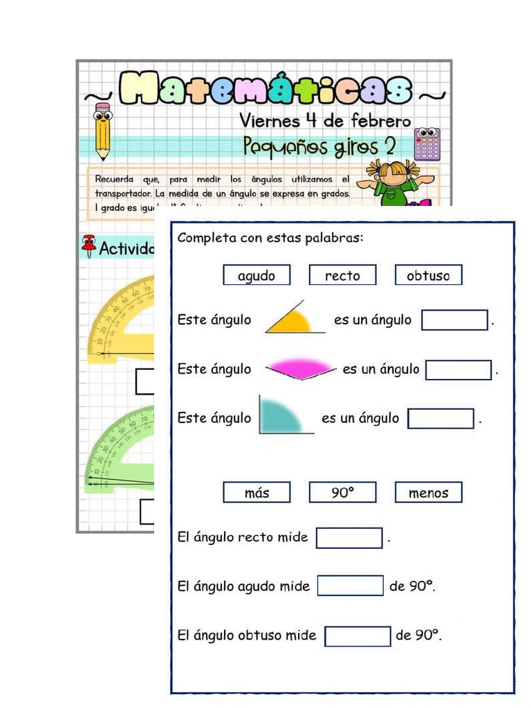 ficha mate angulos 2 | PDF