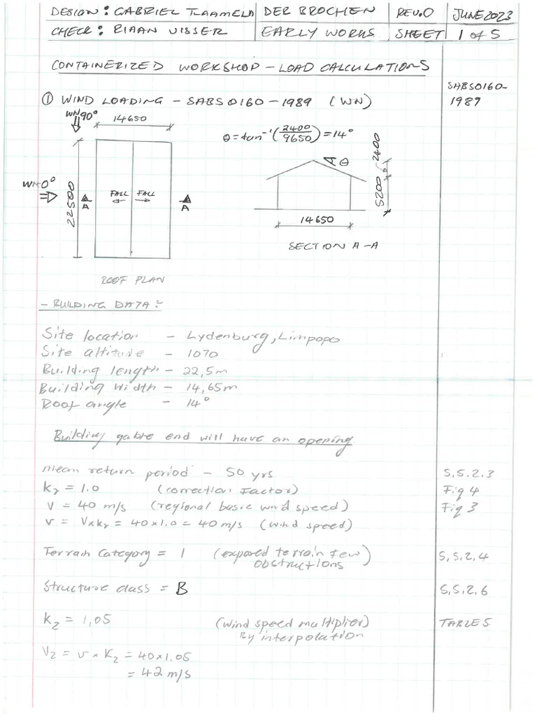 Containerized Workshop Loading - Wind Load | PDF