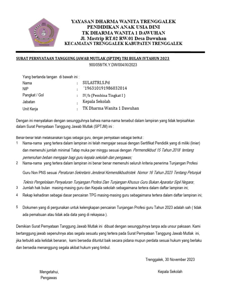 SPTJM TW 3 2023 MEGADIAH Betul | PDF