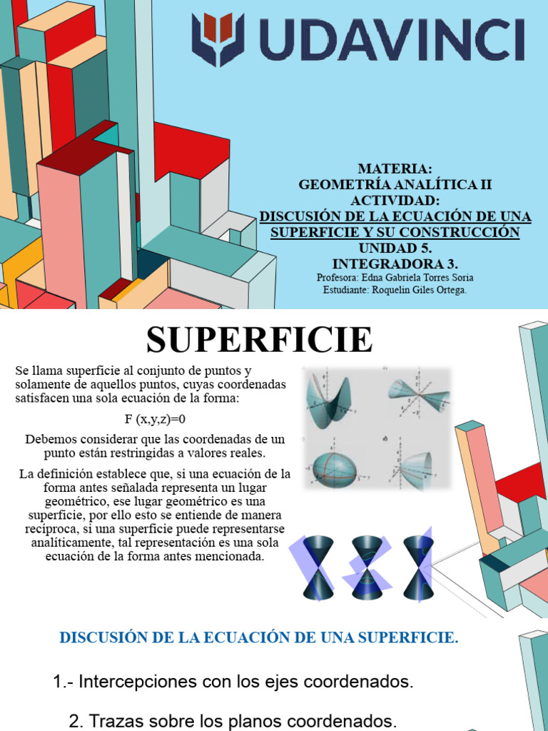 Actividad Integradora 3 U5 Roquelin Giles Ortega | PDF | Ecuaciones | Geometría analítica