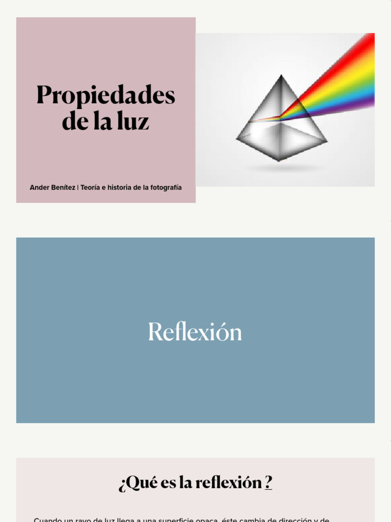 Propiedades de La Luz | PDF | Ligero | Refracción