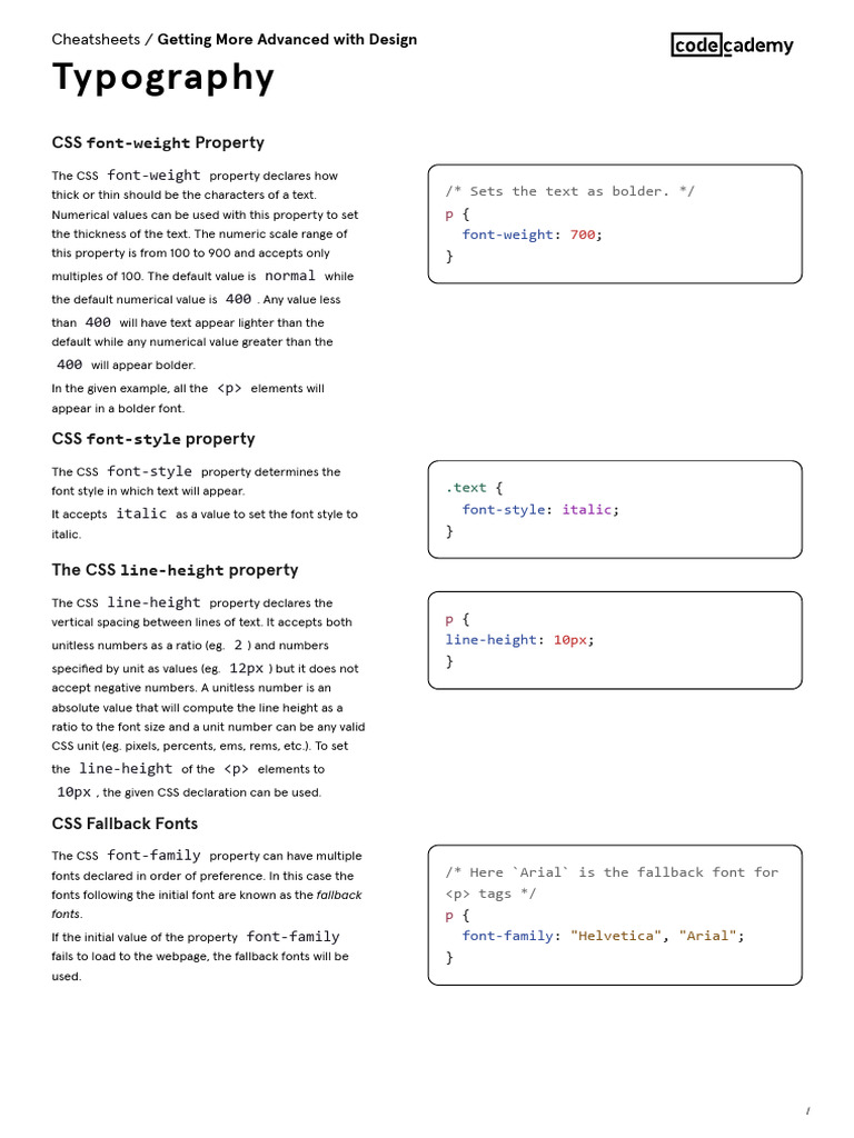 CSS Typography Essentials | PDF | Hypertext | Writing