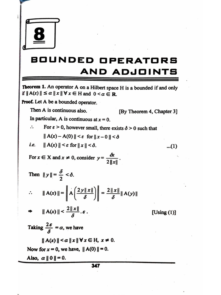 Bounded Operator and Adjoint | PDF