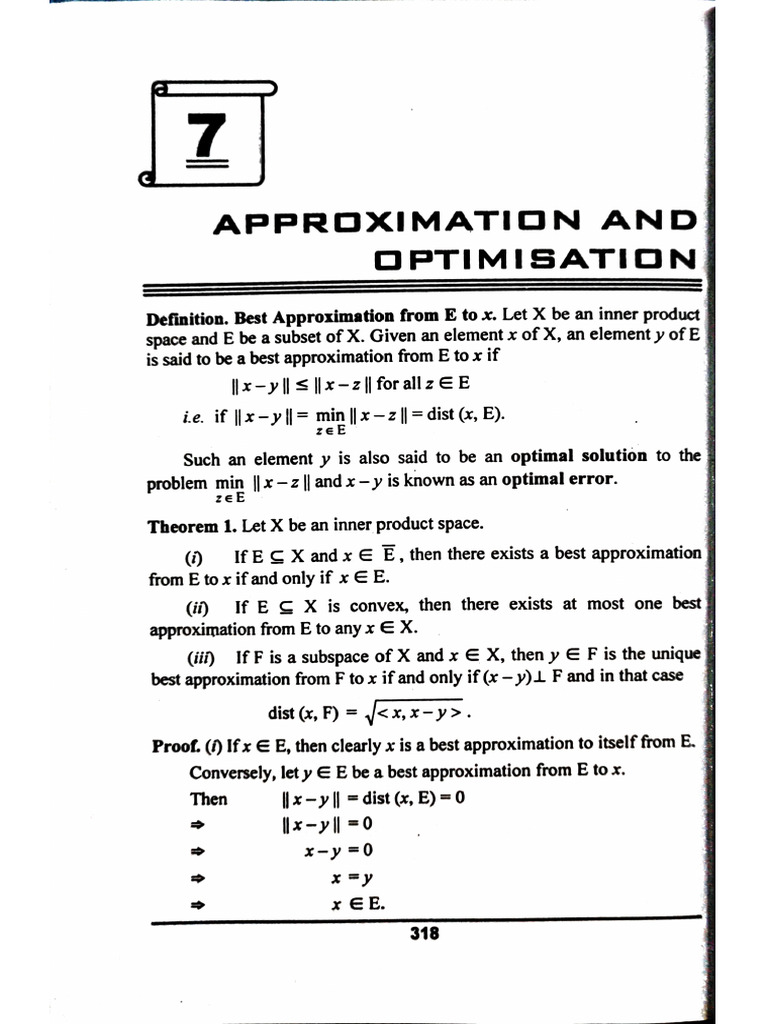 Approximation and Optimisation | PDF