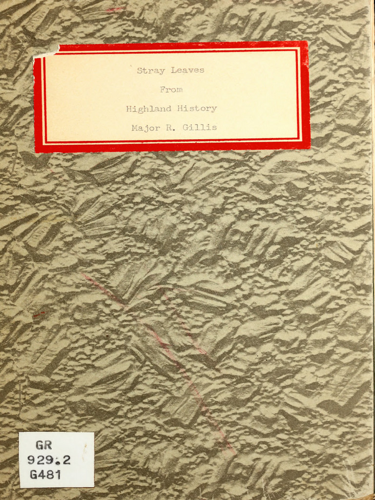 Stray Leaves From H 00 Gill | PDF | Scottish Highlands