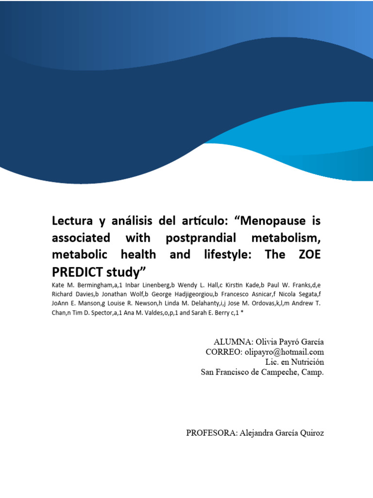 Modulo 5 - Tare Articulo Menopausia | PDF | Tejido adiposo | Dieta