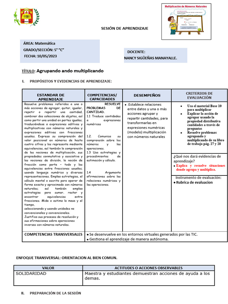Agrupando Ando Multiplicando | PDF | Evaluación | Aprendizaje