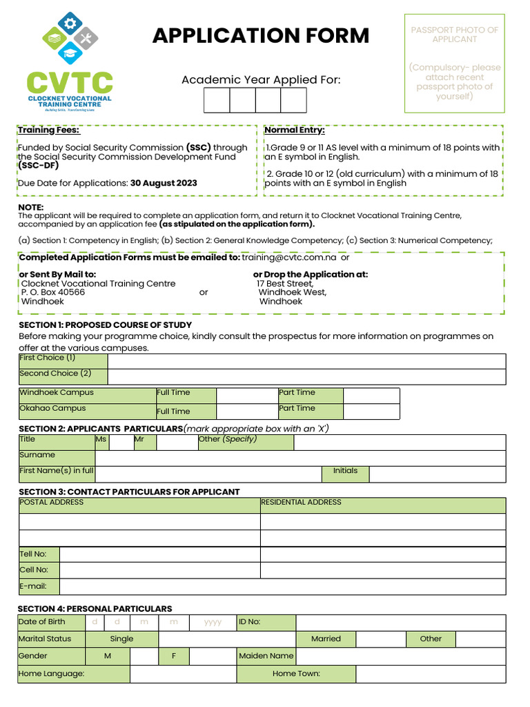 Civil University Application | PDF | Vocational Education