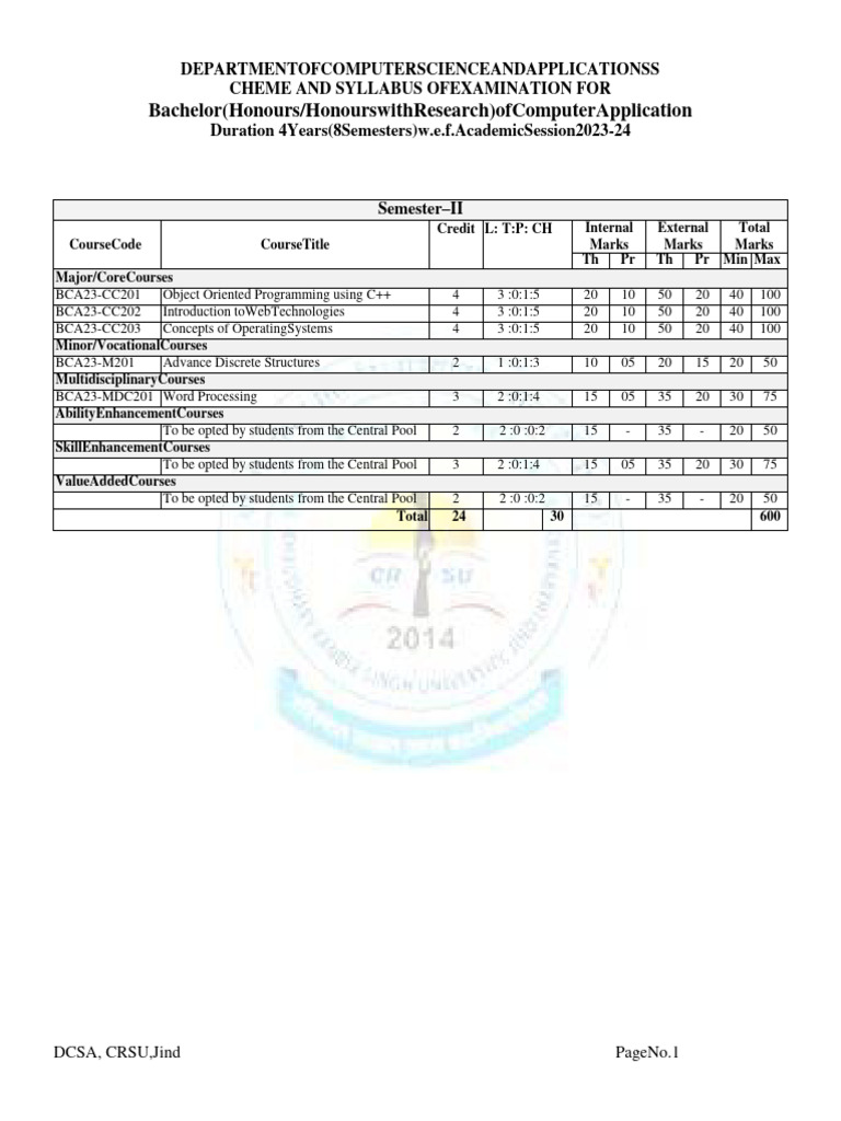 Scheme-and-Syllabus-of-BCA-2nd - sem.-NEP-w.e.f-2023-24 (Scheme-D ...