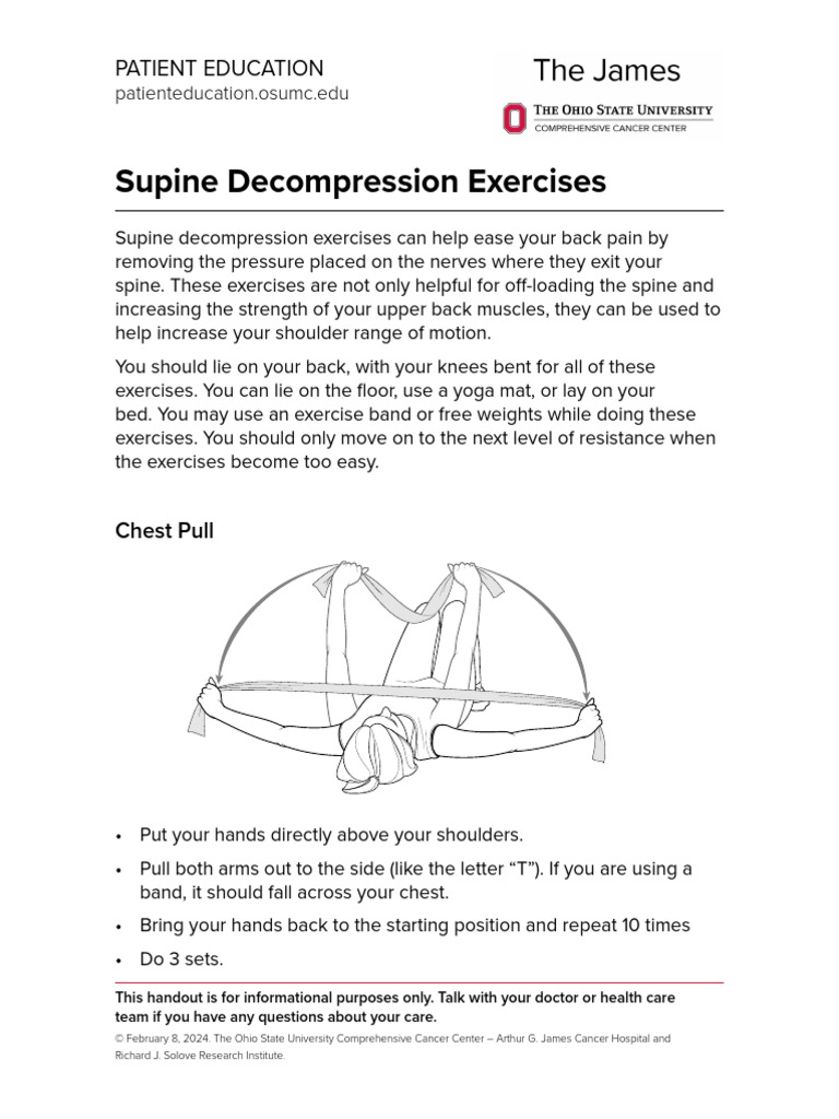Supine Decompression Exercises | PDF | Elbow | Shoulder