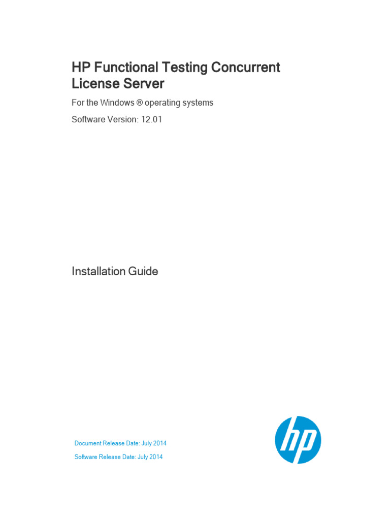 UFT 12.01 - Licence Server - Installation Guide | PDF | Server (Computing) | World Wide Web
