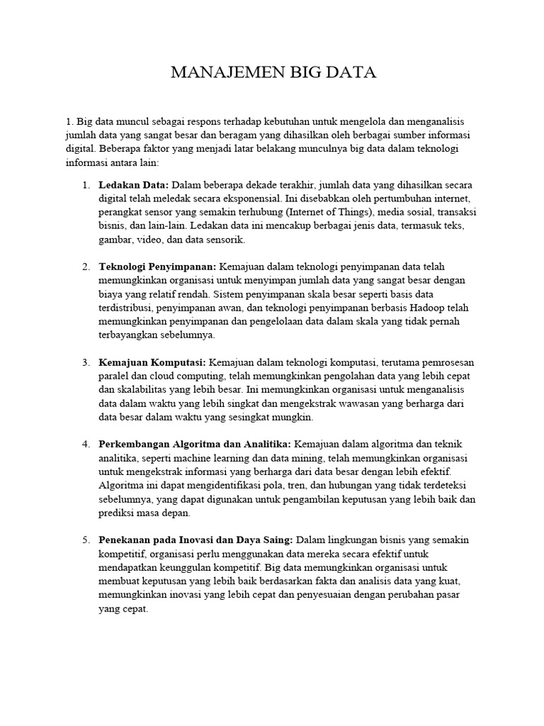 Management Big Data | PDF