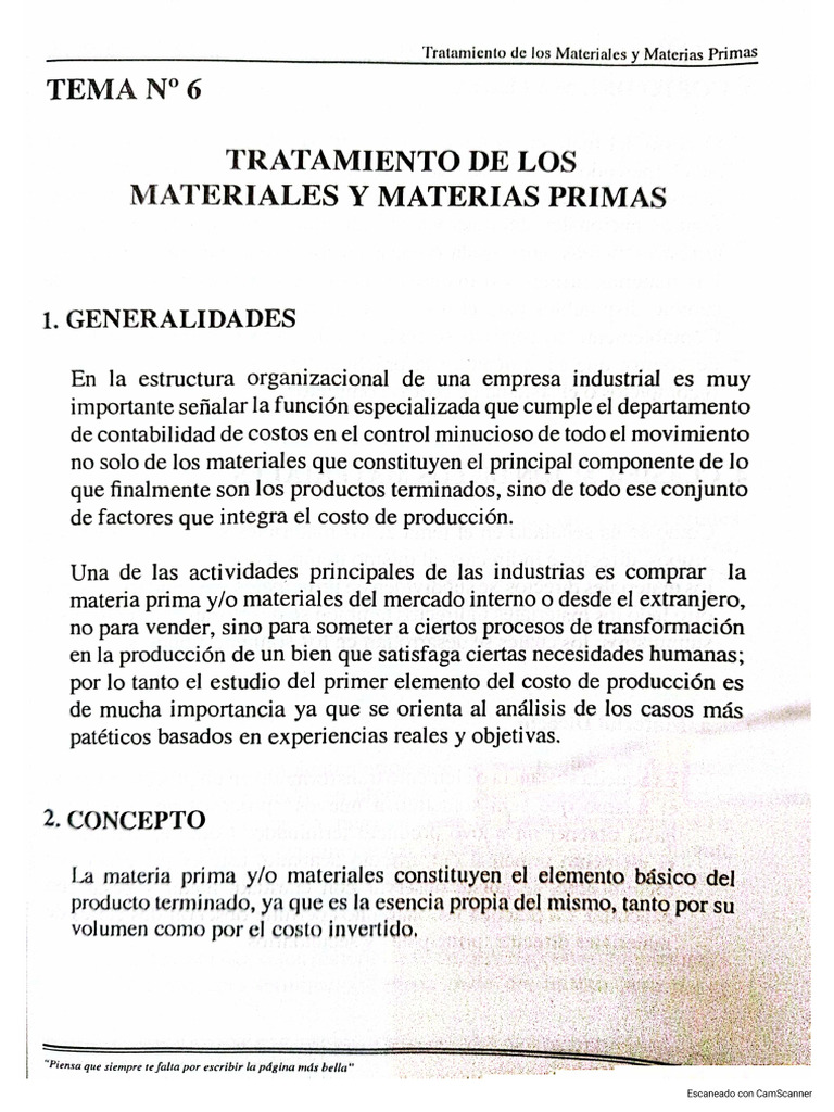 Material Directo | PDF