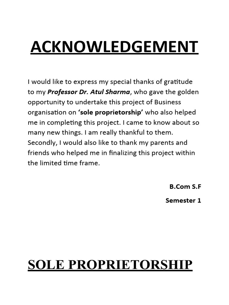 SOLE PROP VAR 1 | Download Free PDF | Sole Proprietorship | Business