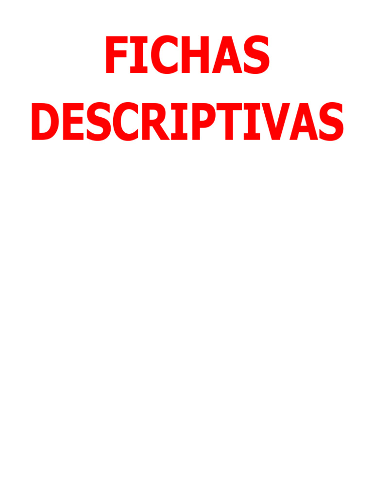 Ejemplos de Fichas Descriptivas | PDF | Educación primaria | Evaluación