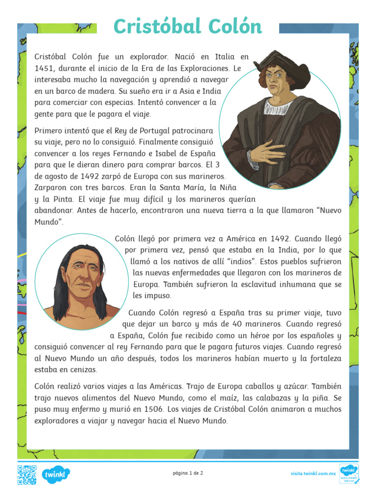 CRSTOBAL COLON COMPRENSION LECTORA | Descargar gratis PDF | Cristobal ...