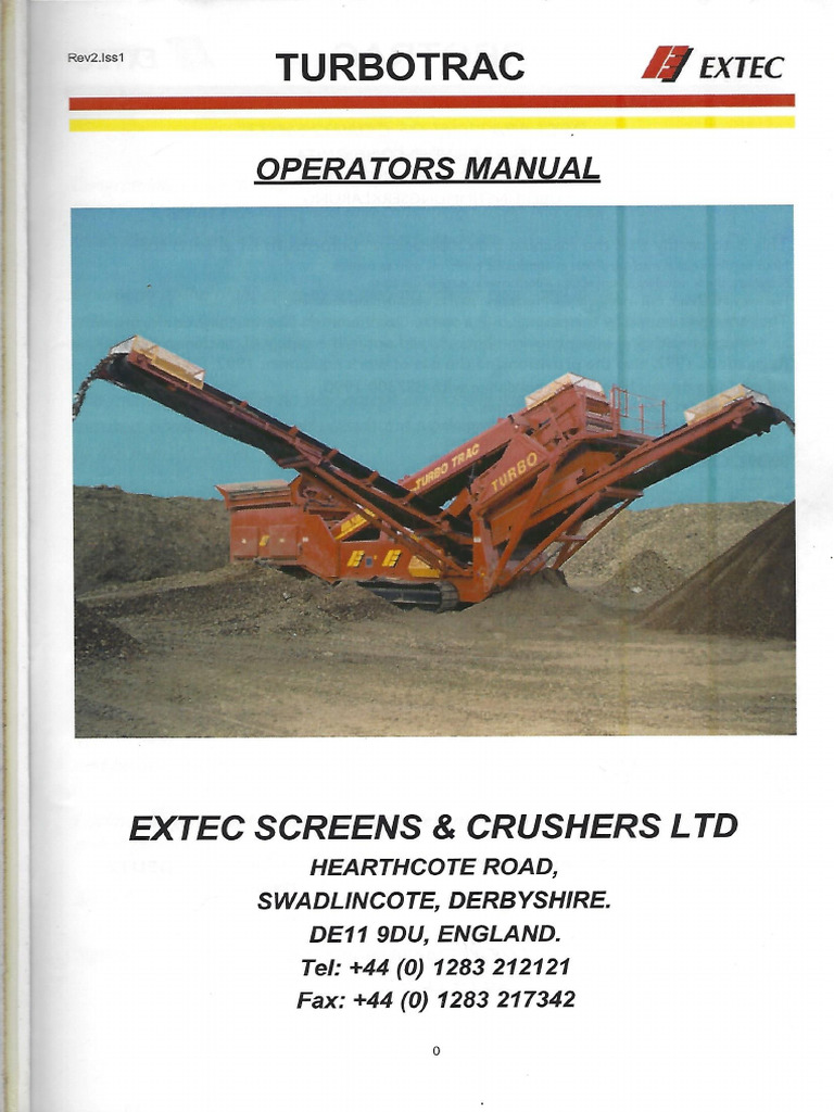 EXTEC Turbotrac - Operators Manual | PDF