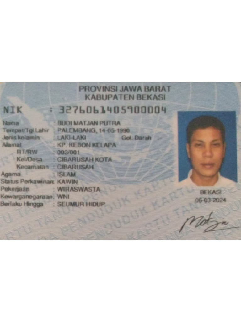 KTP Dan NPWP Budi | PDF