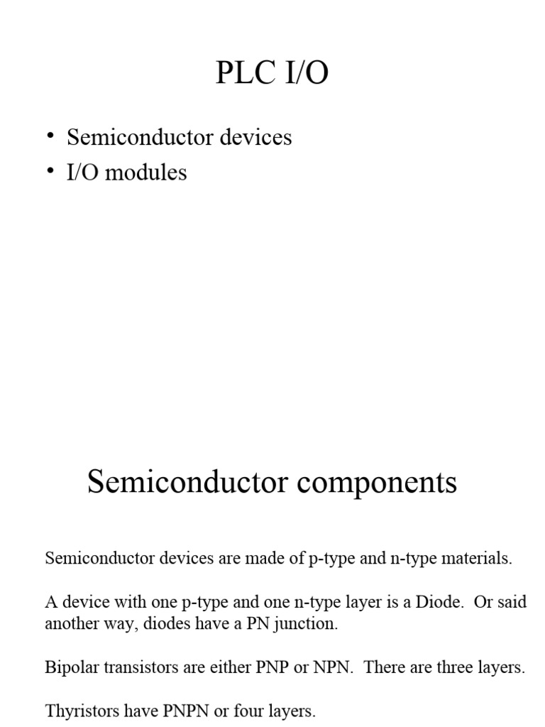 Dokumen - Tips PLC Io Semiconductor Devices Io Modules Semiconductor Components Semiconductor ...