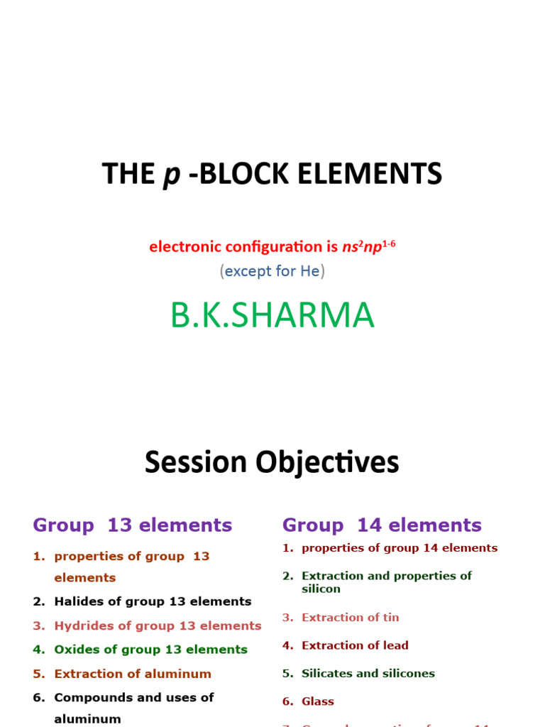 Dokumen.tips the p Block Elements 56cdcc8d26d18 | PDF | Carbon | Fullerene