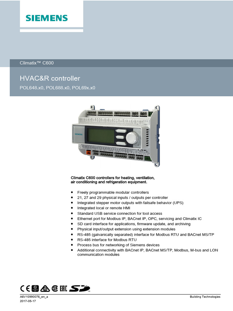 Climatix Customer Overview | PDF | User Interface | Alternating Current