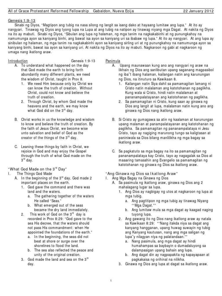 Rs Genesis 1 9 13 | PDF