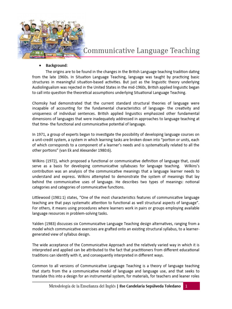 Communicative Language Teaching | PDF | Language Education | Language ...