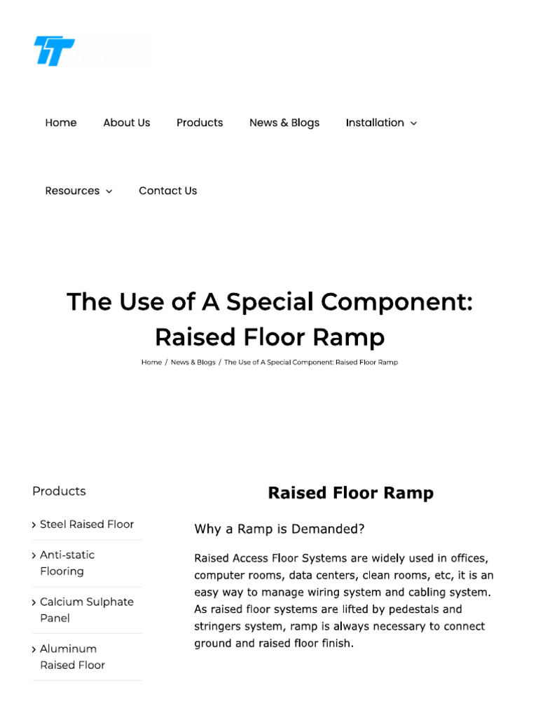 Raised Floor Ramp | PDF